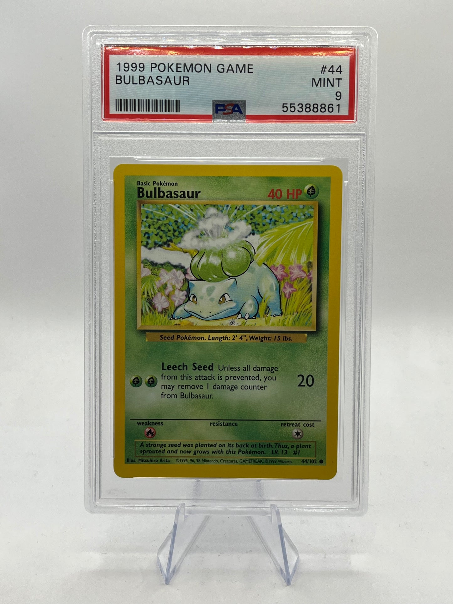 Bulbasaur PSA 9 - Base Set 1999 – The Pocket Portfolio